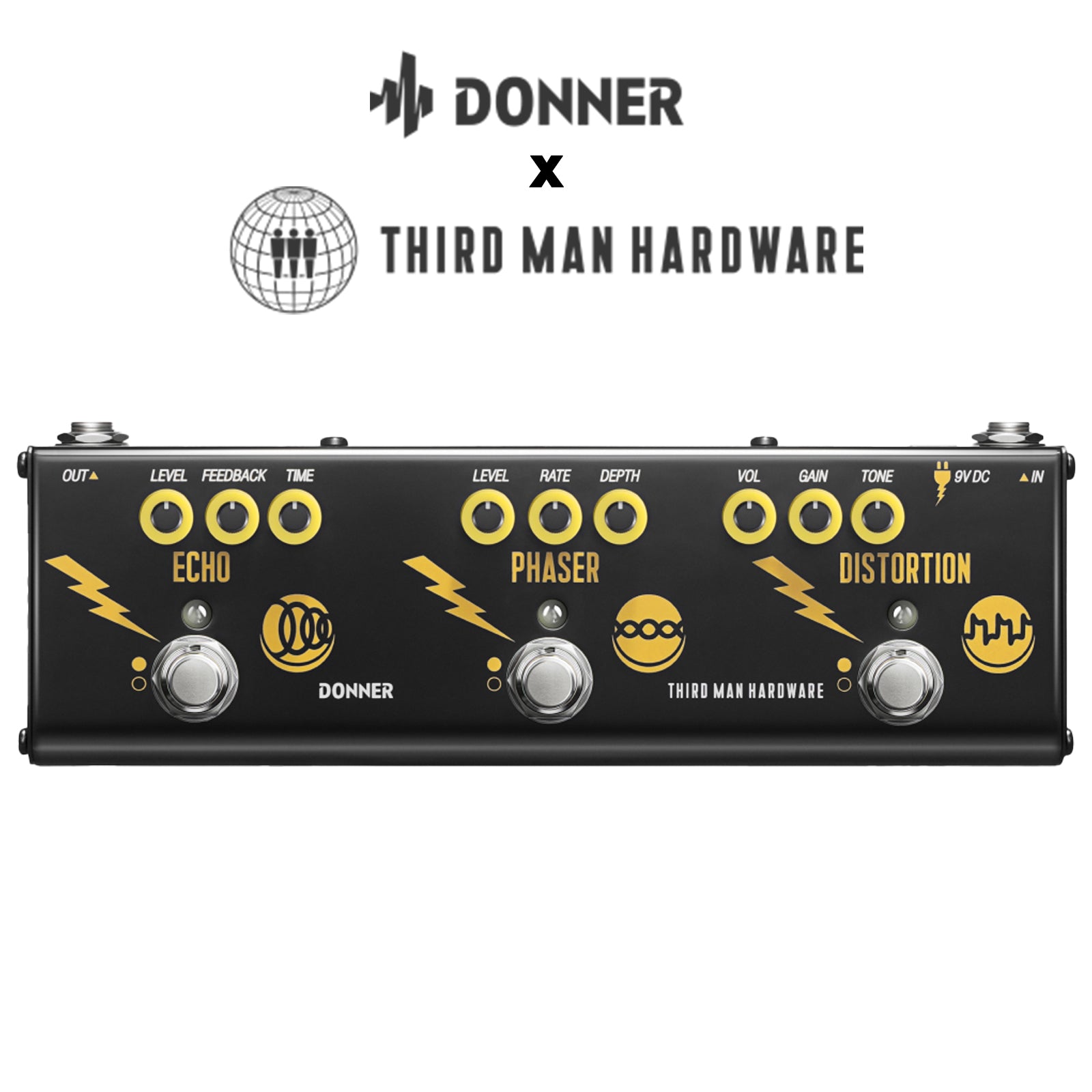 Donner X Third Man Hardware Triple Threat 3-in-1 Analog Multi-Effects ...