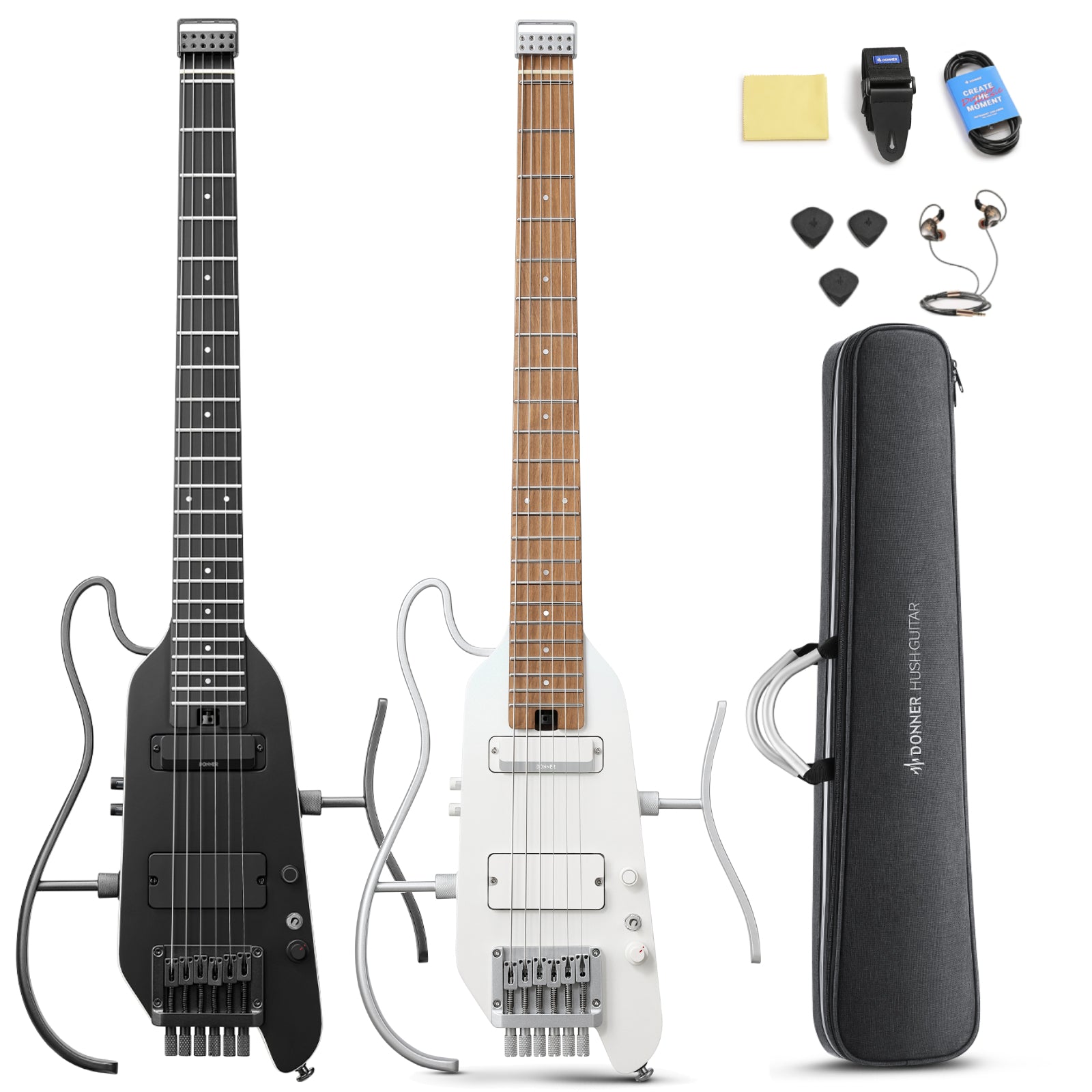 HUSH X PRO Electric Guitar Kit with Multi-Effects, Amp Modeling, 7 Tone ...